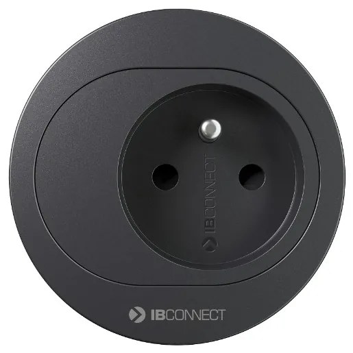 IBConnect Elektro zásuvka Atom matná černá - různé konfigurace Konfigurace elektrozásuvky: 1x230V + USB nab. C (60W)