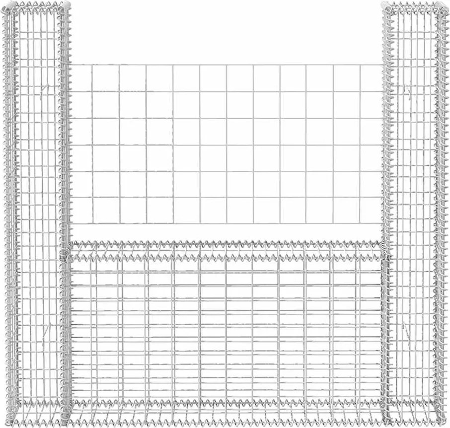 Gabionový koš ve tvaru U pozinkovaná ocel 160 x 20 x 150 cm 142545