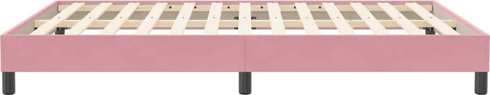 Postel Box Spring bez matrace růžová 140x210 cm samet 3315830