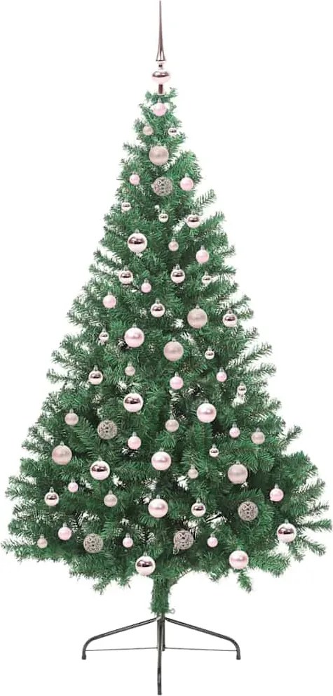 Umělý osvětlený vánoční stromeček Zelená 210 cm PVC 3397026