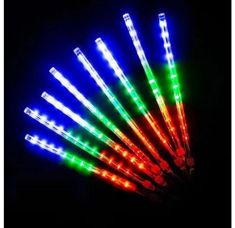 Vánoční LED kapající rampouchy - 8ks, 20cm, různé barvy na výběr Barva: Různobarevná