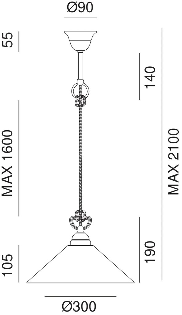 Il Fanale Minimalistické závěsné svítidlo TABIÀ ø 300 mm