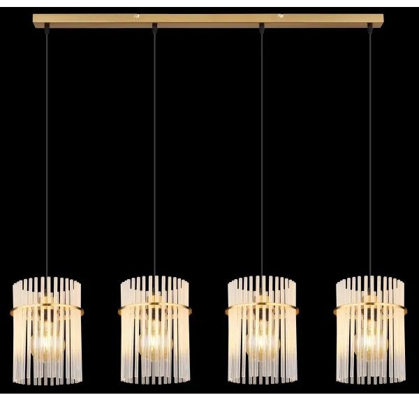 Globo 15698-4HM - Lustr na lanku GORLEY 4xE27/60W/230V zlatá