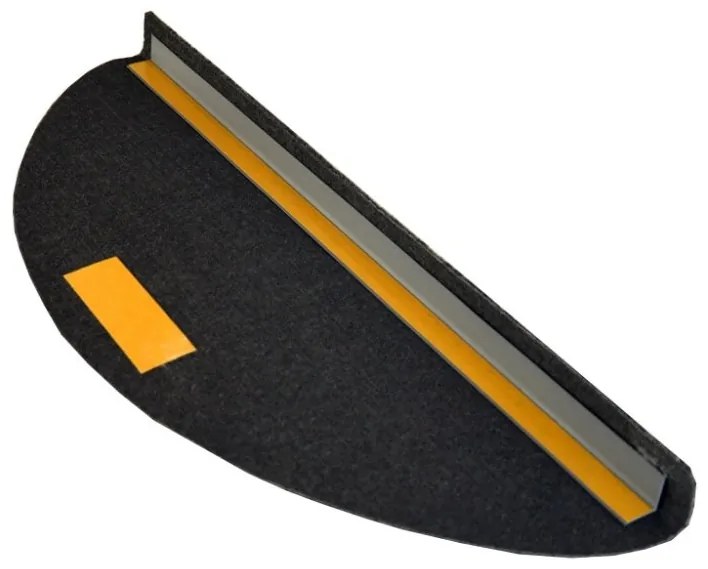 Vopi Nášlapy na schody Quick step antracit půlkruh, samolepící - 24x65 půlkruh (rozměr včetně ohybu)