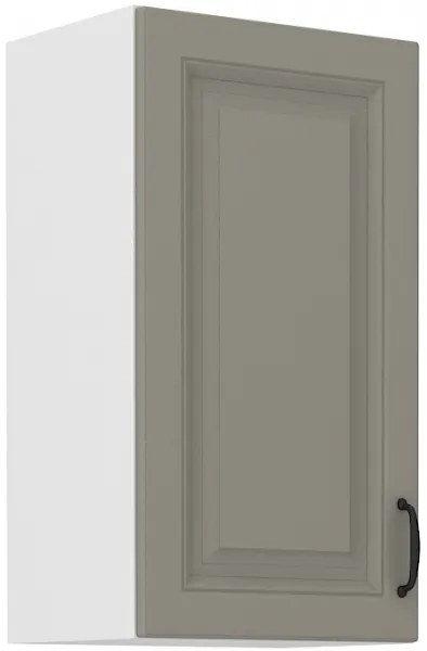 Kuchyňská skříňka Stilo 40 G-72 1F korpus bílá, dvířka světle šedá CLAY
