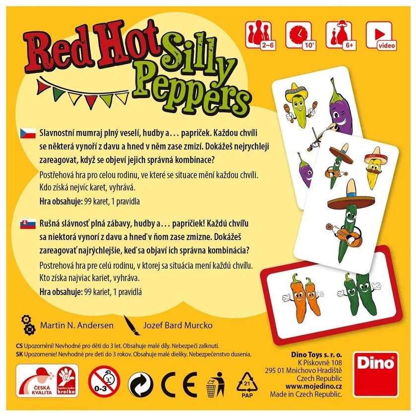 Dino Hra Red Hot Silly Peppers
