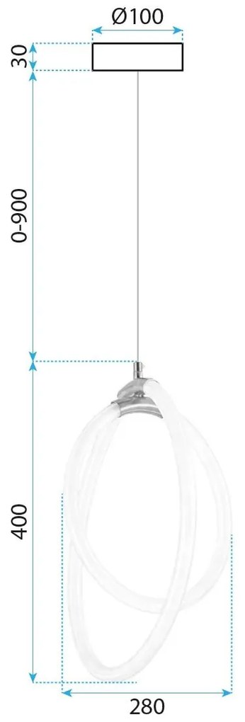 Toolight Designové LED osvětlení Ring G019-CP Gold