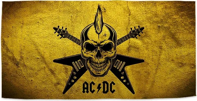 Sablio Ručník ACDC Lebka - 50x100 cm