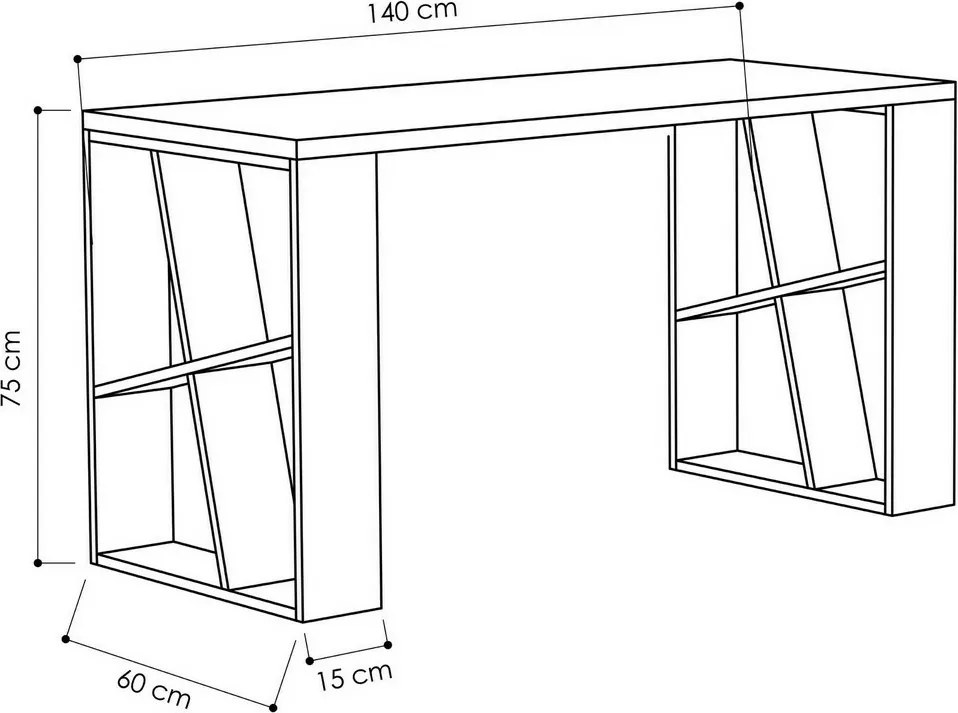 Pracovní stůl Honey White and Oak