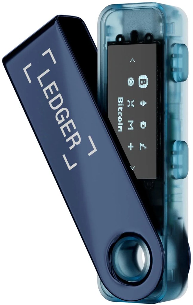 Ledger nano s plus neptune blue crypto hardware wallet