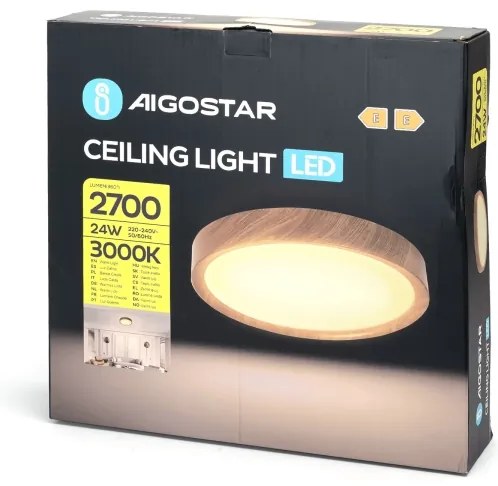 Aigostar - LED Stropní svítidlo LED/24W/230V 3000K pr. 38,3 cm