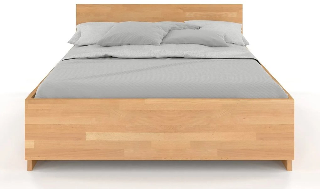 Prodloužená postel Bergman - buk   , Buk přírodní, 120x220 cm