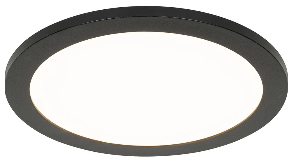 Moderní stropní svítidlo černé 30 cm včetně LED IP44 - Steve