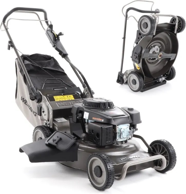 Weibang WB 537 SCV 6in1 – Benzínová sekačka profi s pojezdem 53 cm, kovová převodovka, OHV 196 ccm – Servis ČR
