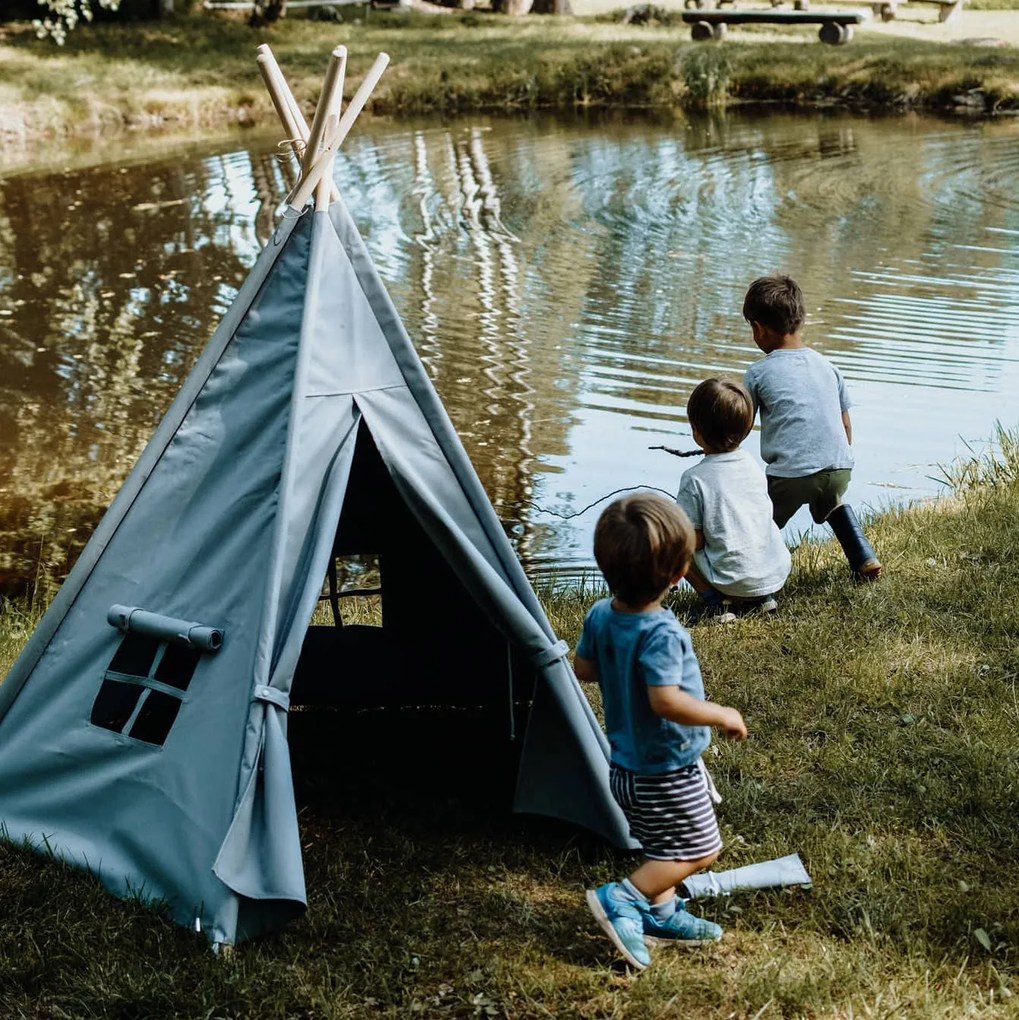 Vigvam design Venkovní Teepee Wild Child, Ash (světle šedé) - PĚTIÚHELNÍKOVÉ BEZ DOPLŇKŮ