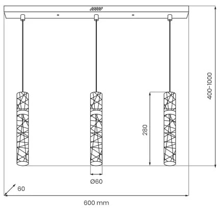 LED Lustr na lanku LAGOS LED/24W/230V zlatá