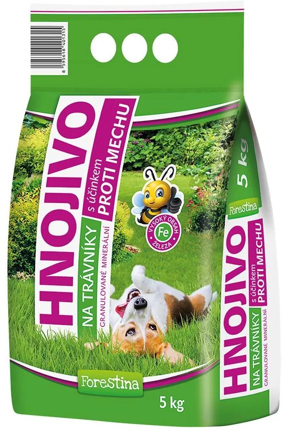 Trávníkové hnojivo s účinkem proti mechu 5 kg