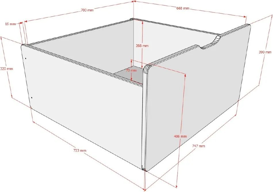 Bílý doplněk k dětské posteli Primo – Vipack