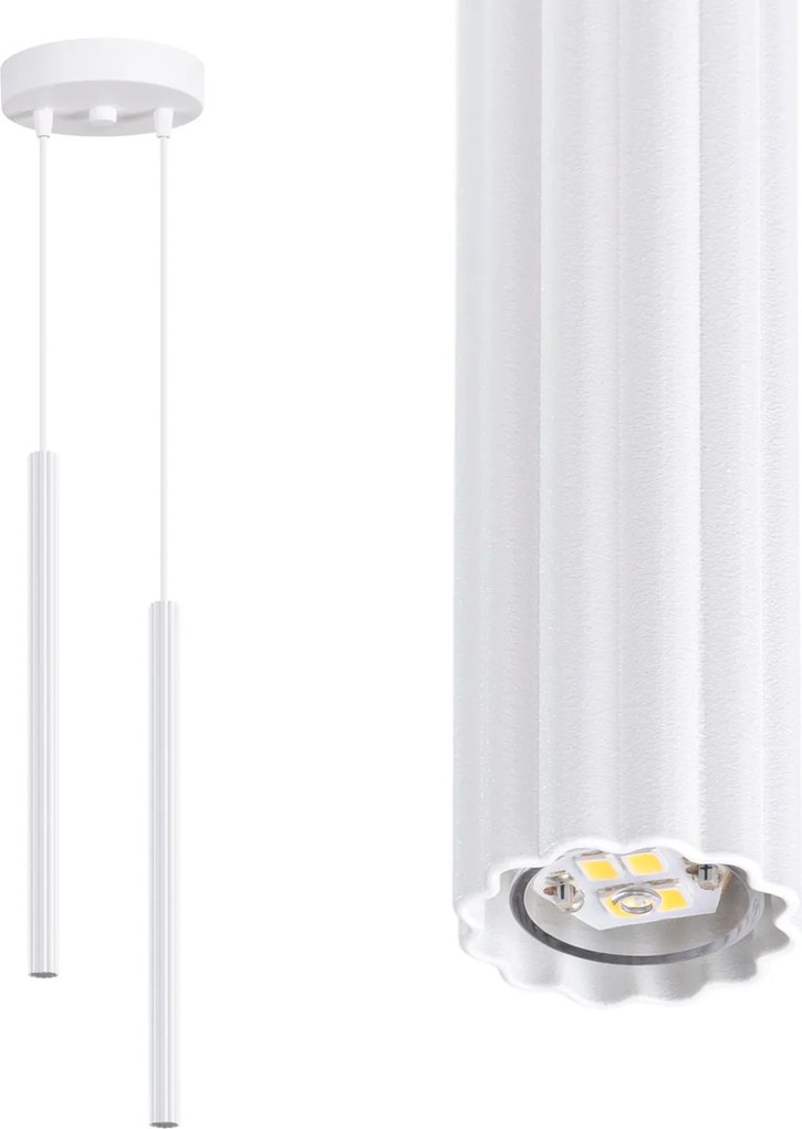 Sollux Lighting Závěsná lampa ARCHE 2P bílá