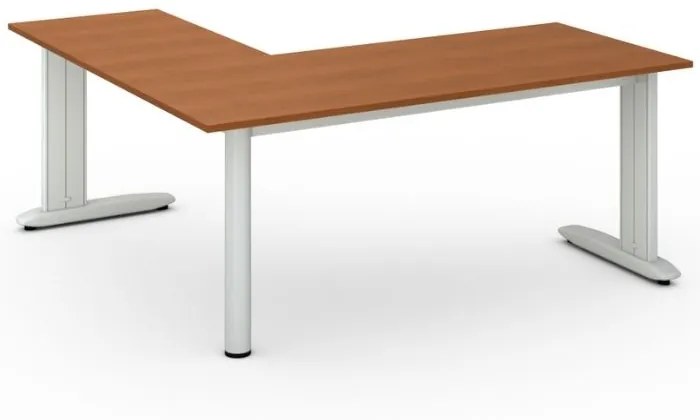 B2B Partner Rohový kancelářský psací stůl PRIMO FLEXIBLE L 1800 x 1800 mm, třešeň