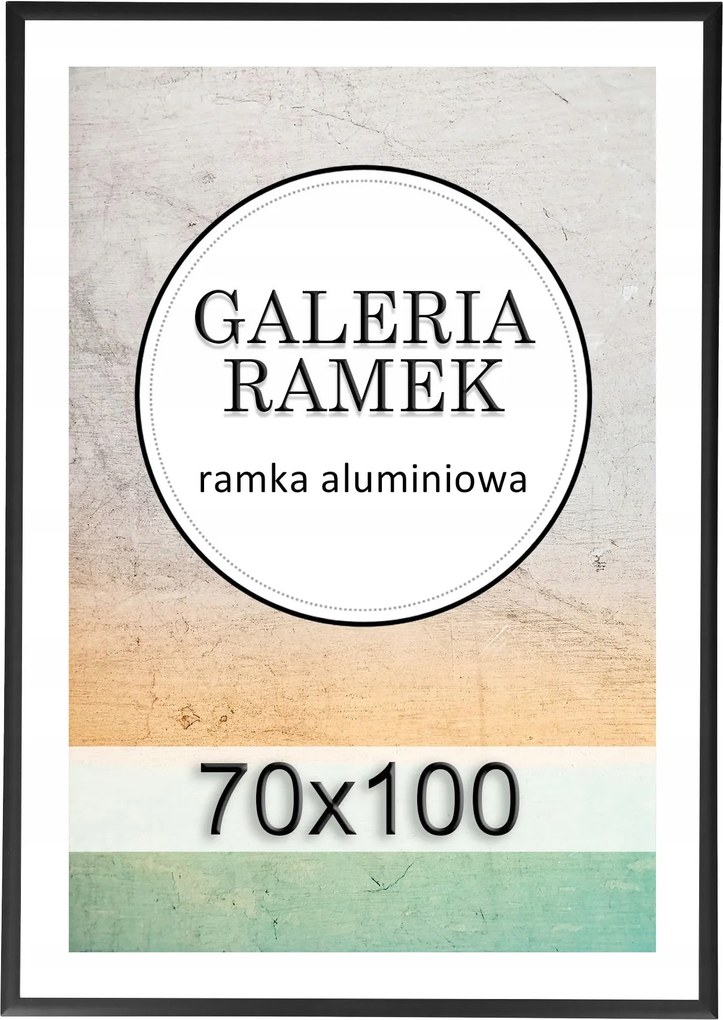 Rámeček na fotografie 70x100 cm Rámeček černý hliníkový fotorámeček B1