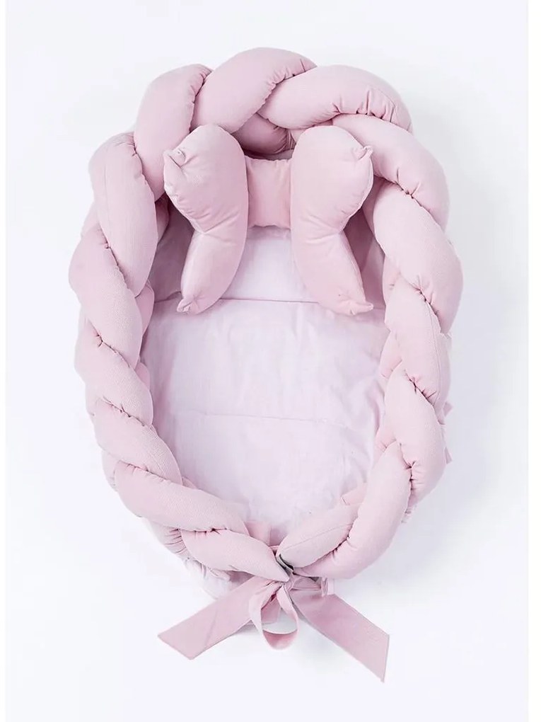 Belisima Pletené hnízdečko pro miminko Velvet Pink