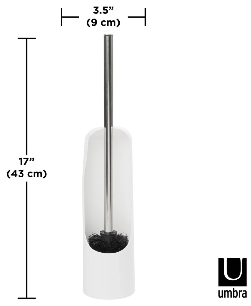 Umbra - Držák toaletní štětky Touch - bílá - 43x9x9 cm