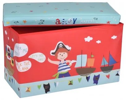 ViaDomo Via Domo - Dětský box na hračky Pace - červená/modrá - 60x35x30 cm