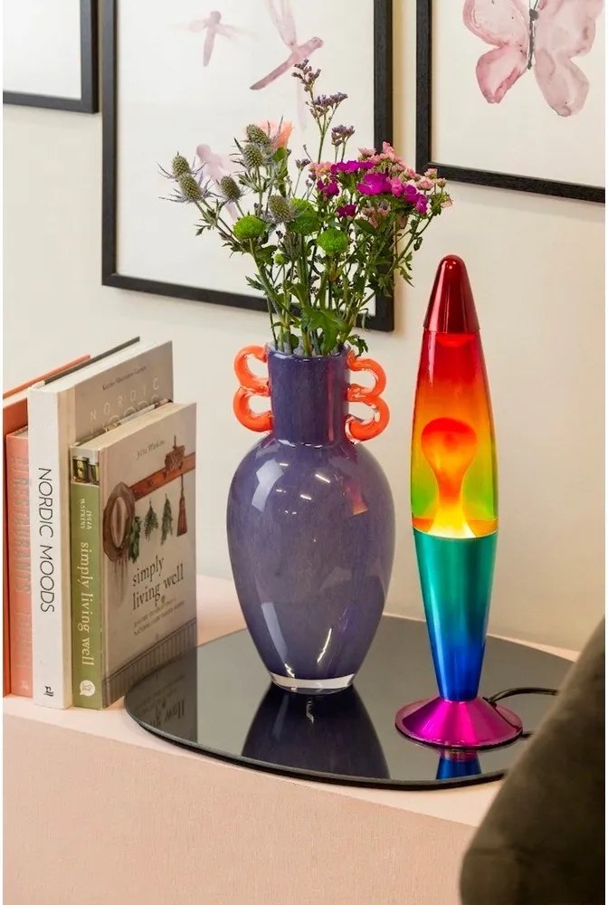 Zelená skleněná lávová lampa (výška 41,5 cm) Rainbow Rocket Lava – Leitmotiv