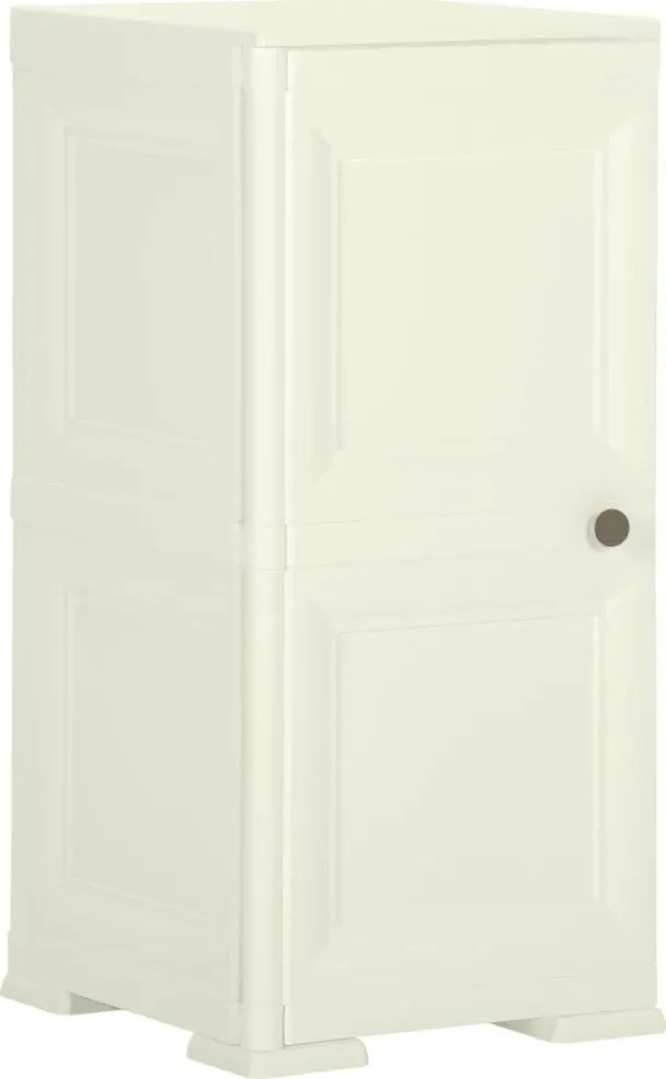 vidaXL Plastová skříňka 40 x 43 x 85,5 cm design dřeva [340610] Barva: Bílá