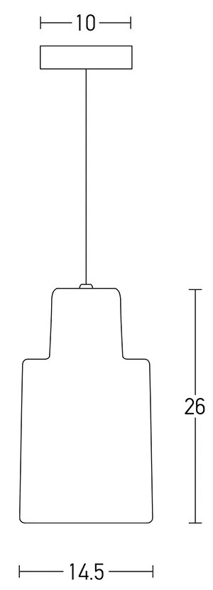 Zambelis 1582 závěsné svítidlo z betonu, 1xE27, 26cm