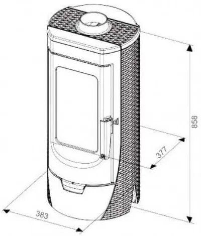 PLAMEN Litinová krbová kamna TARA - černá