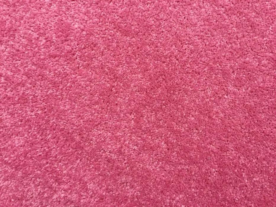 Kusový růžový koberec Eton (Varianta: 200 x 200 cm)