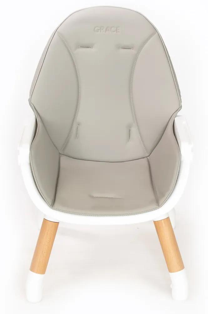 Jídelní židlička 3v1 New Baby Grace grey