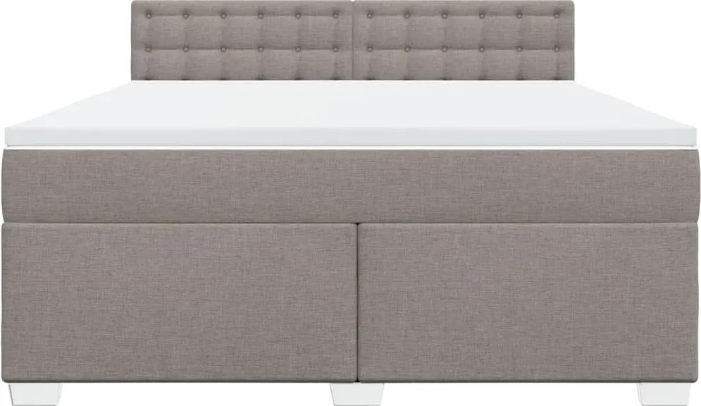 Box spring postel s matrací taupe 180x200 cm textil 3285985