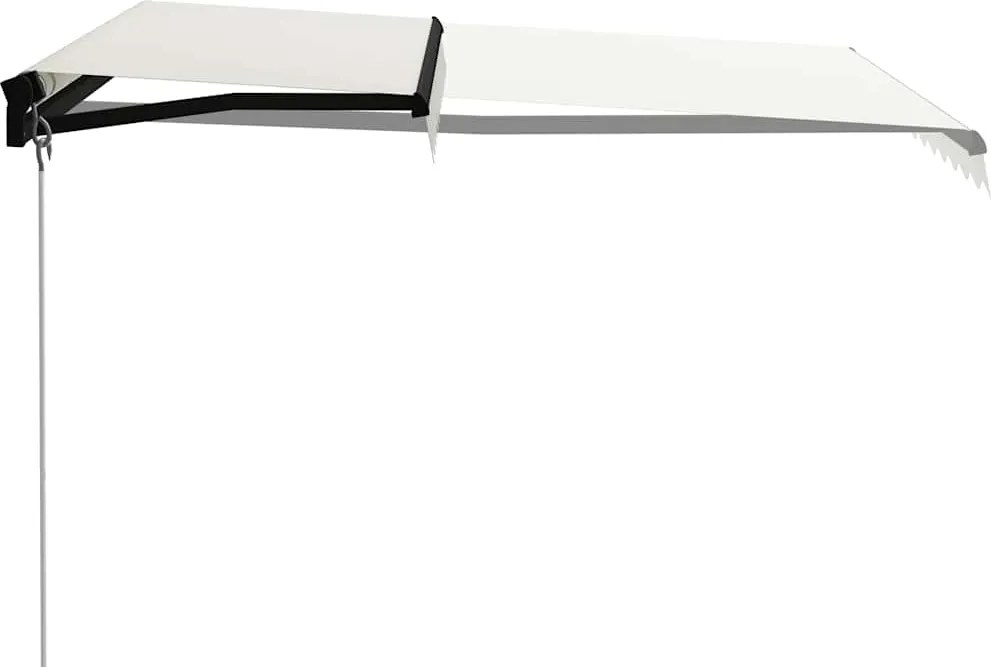 Ručně zatahovací markýza 300 x 250 cm krémová 3055185