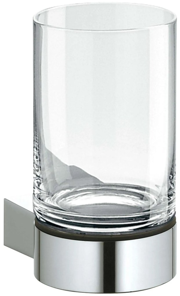 Keuco Plan - Sklenka na kartáčky a pastu s držákem, sklo/chrom 14950010100