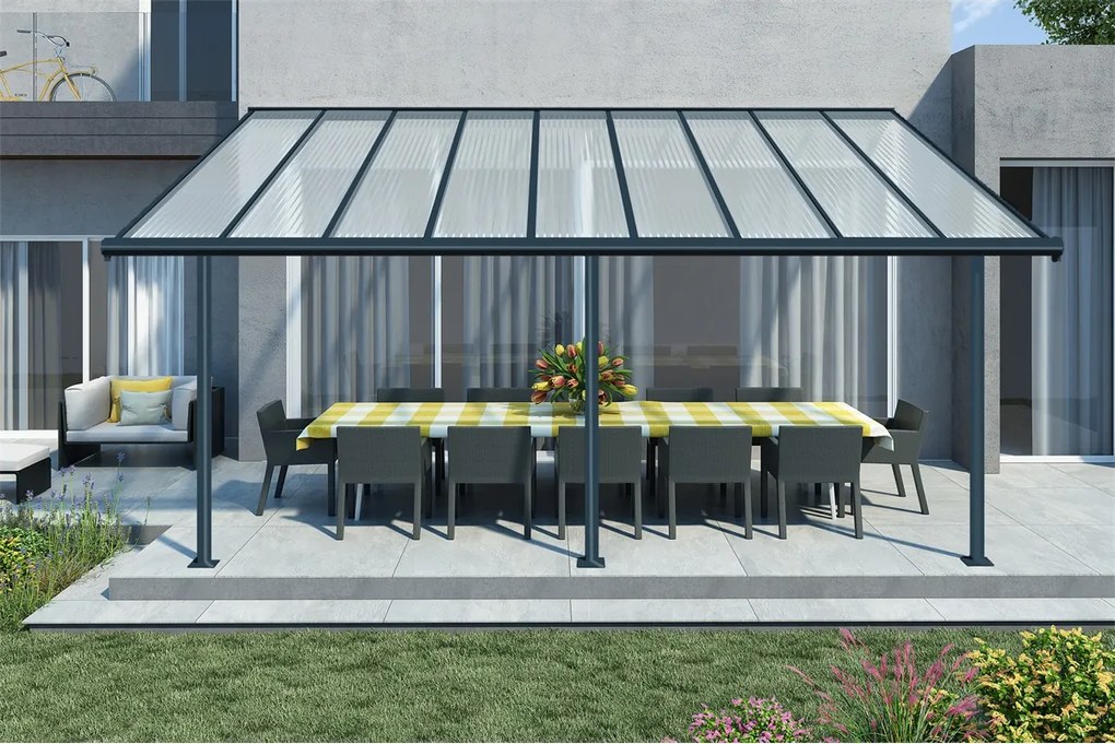 Palram - Canopia Sierra 5400 antracit 3 x 5,46 - hliníková (montovaná) pergola