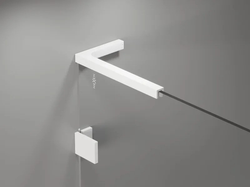 Mexen Lunar L sprchová stěna Walk-in levá 90 x 200 cm, transparentní 8 mm, bílá - 830L-090-000-20-00-L
