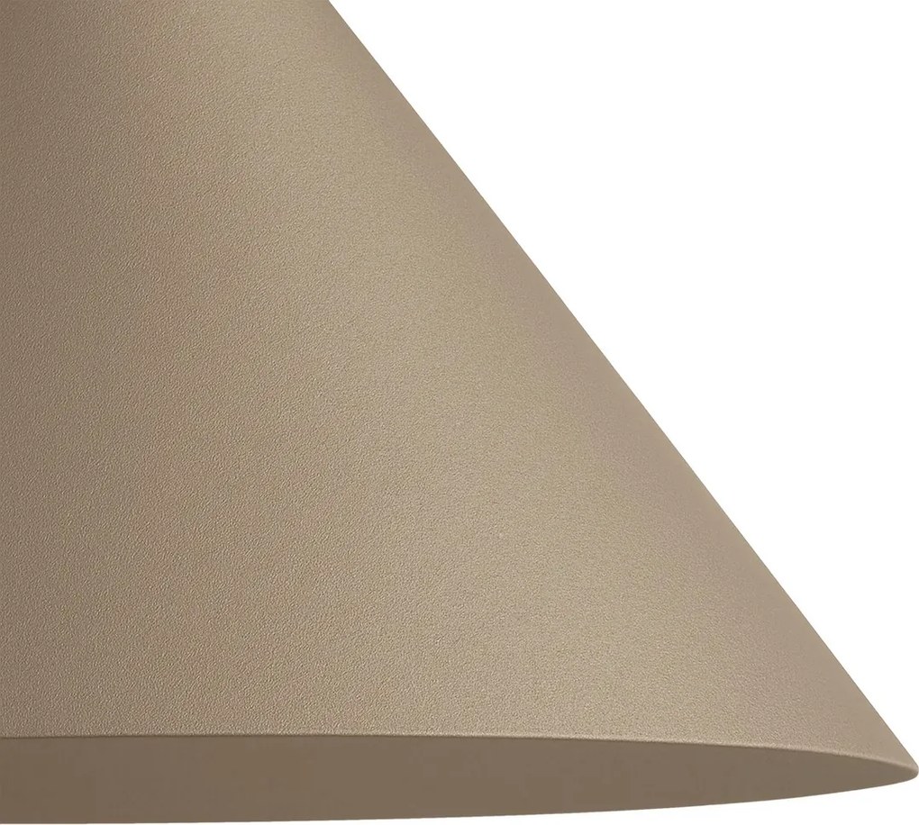 Nástěnné svítidlo Capital, 1x tmavě obéžové kovové stínítko, (fi 21cm), be
