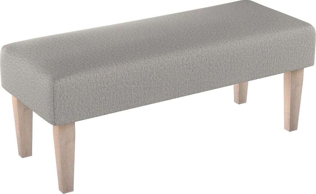 Dlouhá lavička 100x40cm barva béžová látka pletený vzor