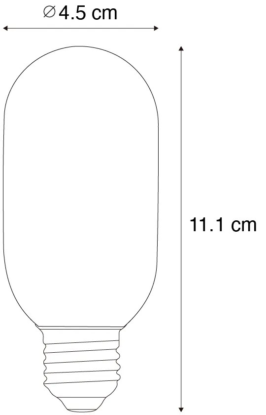 Sada 5 stmívatelných LED žárovek E27 zlatých T45 4W 300 lm 2200K