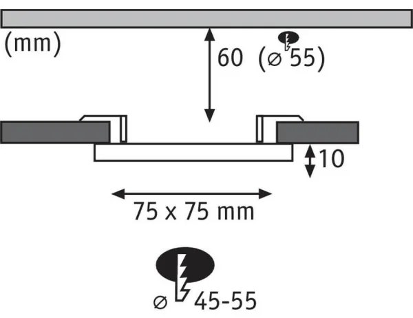 Paulmann 92390 - LED/4,5W IP44 Koupelnové podhledové svítidlo VARIFIT 230V