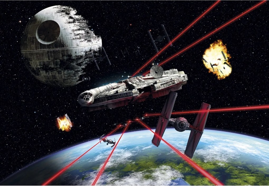 Komar Papírová fototapeta Star Wars Millennium Falcon 368 x 254 cm