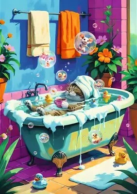 TREFL Puzzle Premium Plus Pets People Stuff: Mňau, relax, opakování /
