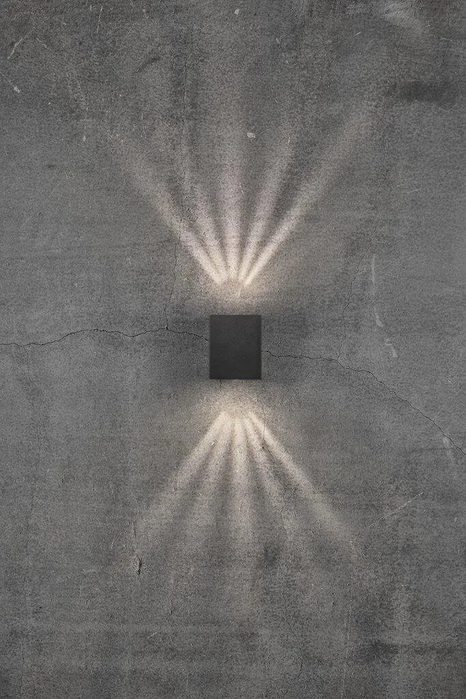 NOR 49711003 Venkovní nástěnné svítidlo Canto Kubi 2 2x6W LED černá čirá - NORDLUX