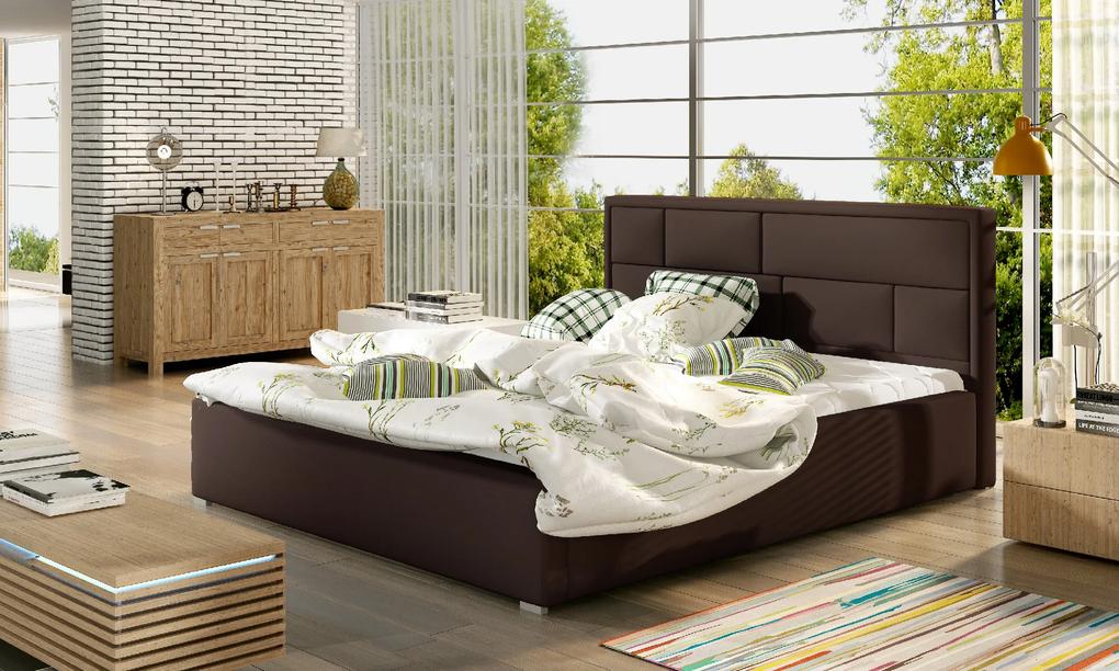 Eltap Čalouněná postel Latina s úložným prostorem Materiál a barva potahu: Soft 17 - bílá, Rozměry (cm): 160x200