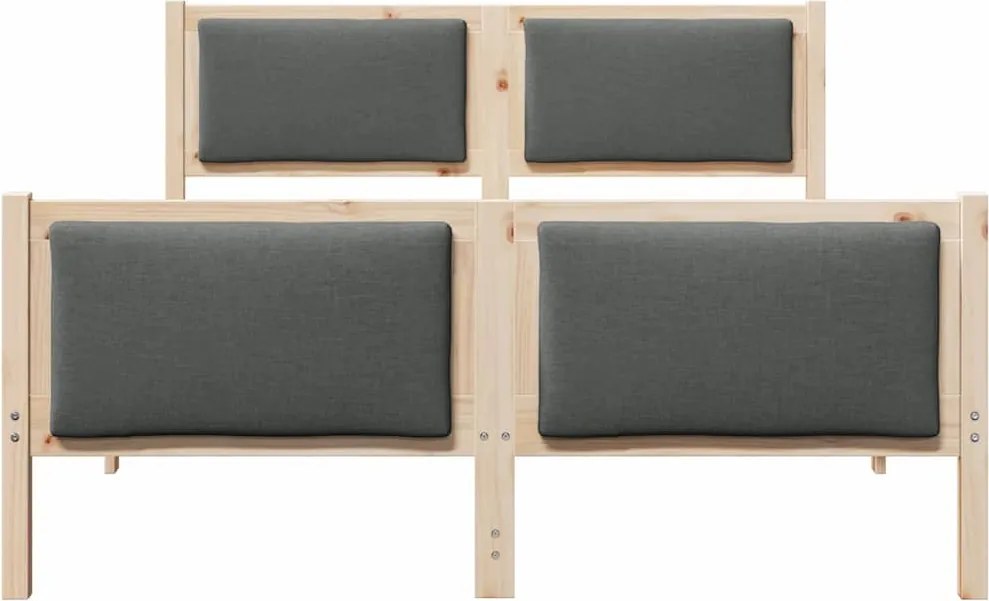 Rám postele s čelo Tmavě šedá 150 x 200 cm textil 3394259