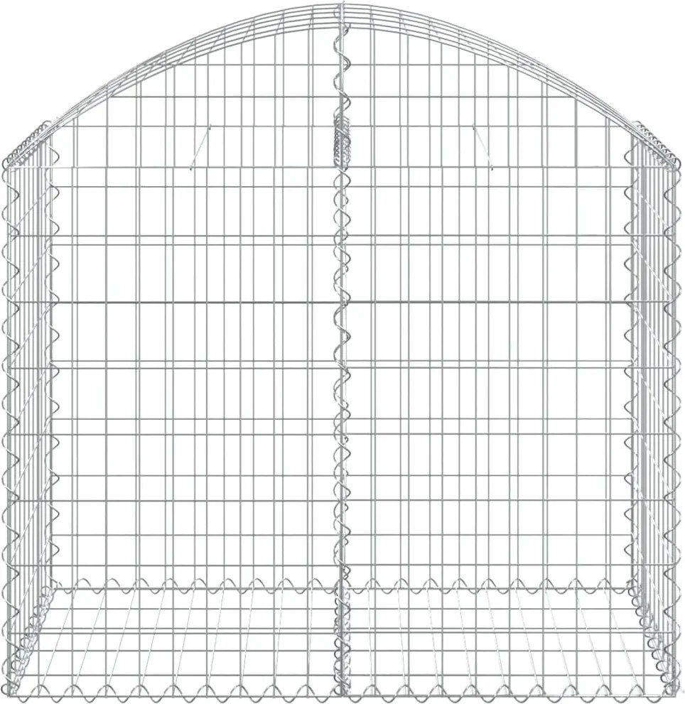 Klenutý gabionový koš 100 x 50 x 80/100 cm pozinkované železo 153434