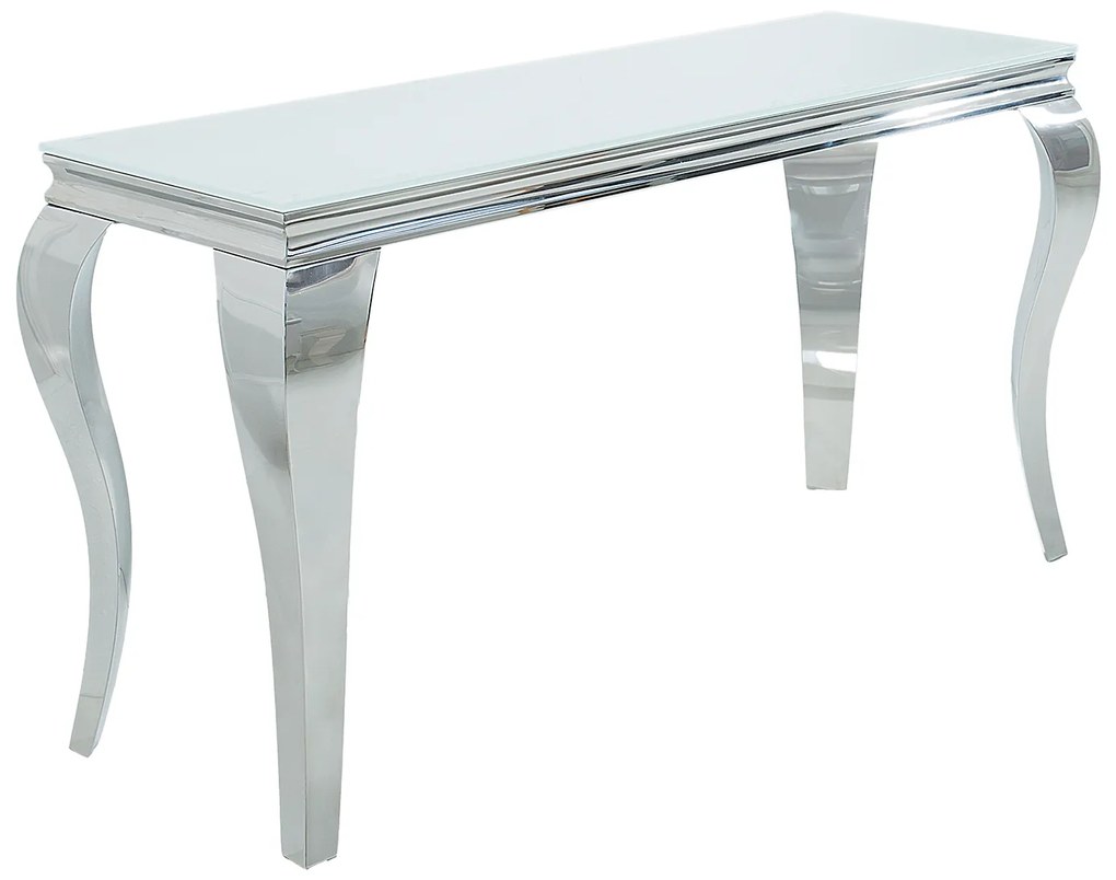 Modern Baroque Period  Konzolový stolek Baqur, 140 cm, bílá/stříbrná